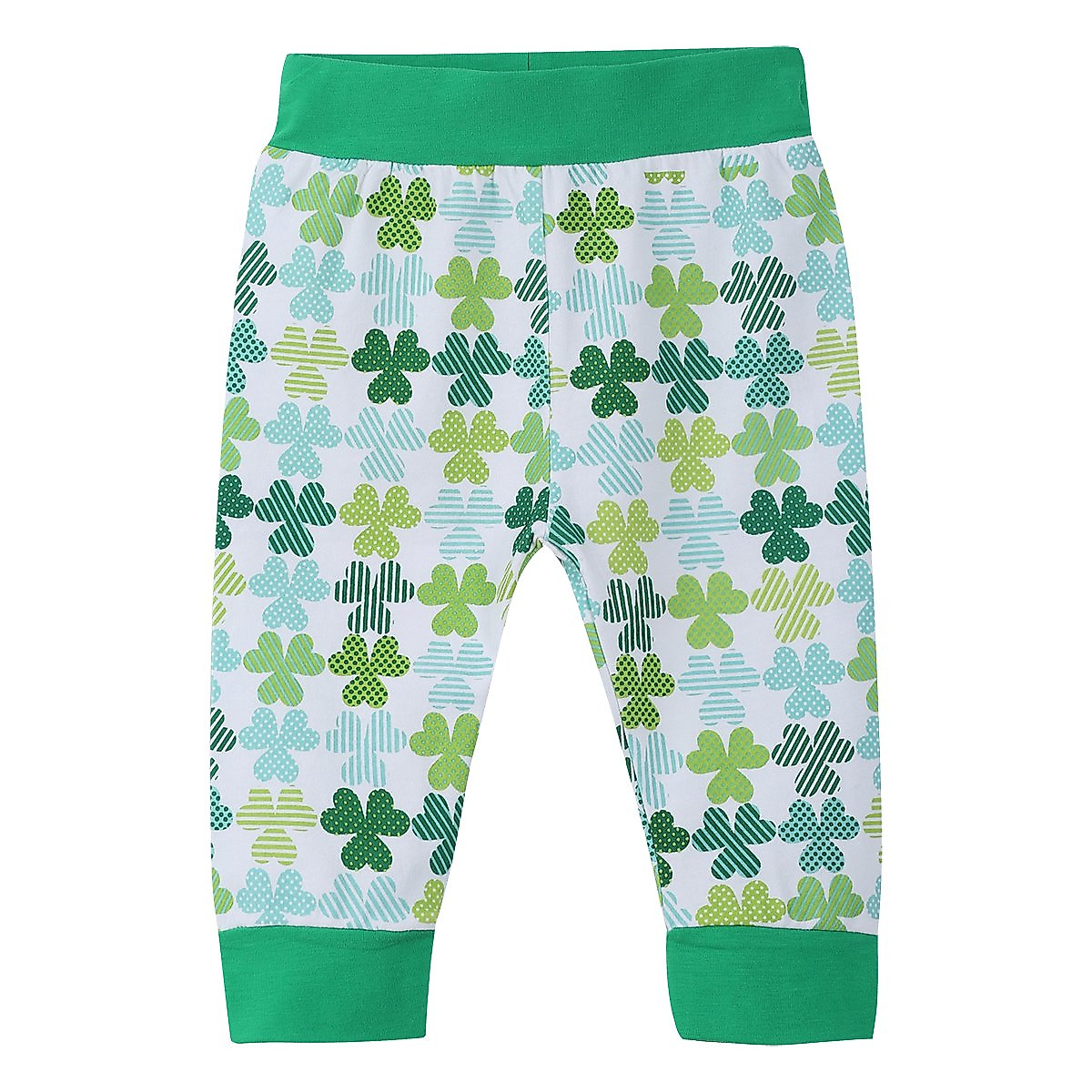 bakjuno Baby Boys Girls Cute ST Patrick's Day Outfit Clover Pants with Hat(0-3 Months) Green