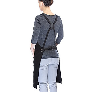 Hudson Durable Goods - Professional Grade Chef Apron - Black - 100% Cotton