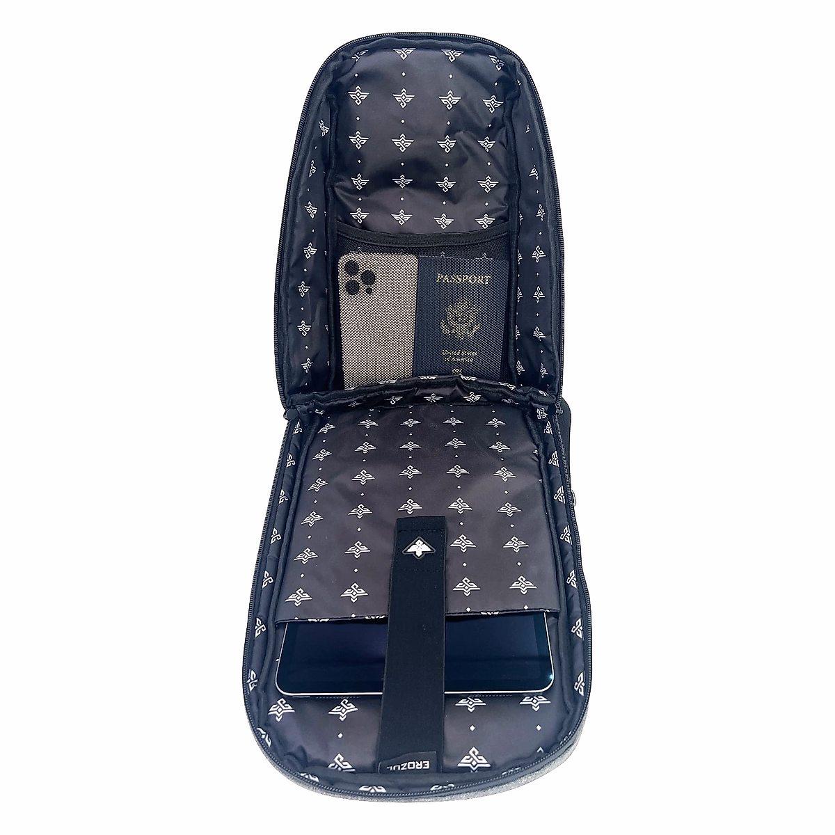 Erozul Equinox Sling Backpack Anti Theft Combination Lock Chest Shoulder Bag Waterproof Crossbody Casual Daypack (Black)