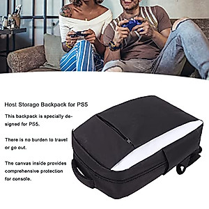 Hilitand Backpack for PS5 Console, Large Capacity Travel Carrying Case for Sony for PS5 Console, Storage Bag for Controllers, Monitor,Headset,Game Discs,Charger & Accessories