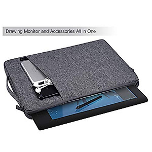 Waterproof Drawing Tablet Sleeve Case for Huion KAMVAS Pro 16, Wacom Cintiq Pro 16/ Cintiq 16/ Intuos Pro Large PTH860 Carrying Sleeve Case (Space Grey)