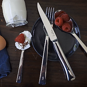 Opinel Perpétue Flatware Collection, Timeless and Elegant Stainless Steel Construction, Dishwasher Safe, Designed in France, Made in Portugal (4 Piece Knife Set)