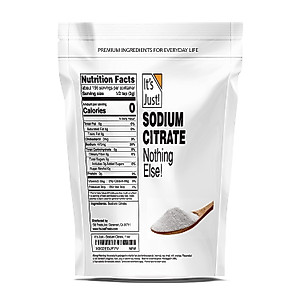 It's Just - Sodium Citrate, Food Grade Thickener, Non-GMO, Cheese Sauce Emulsifier, Spherification, Preserve Foods, 11oz
