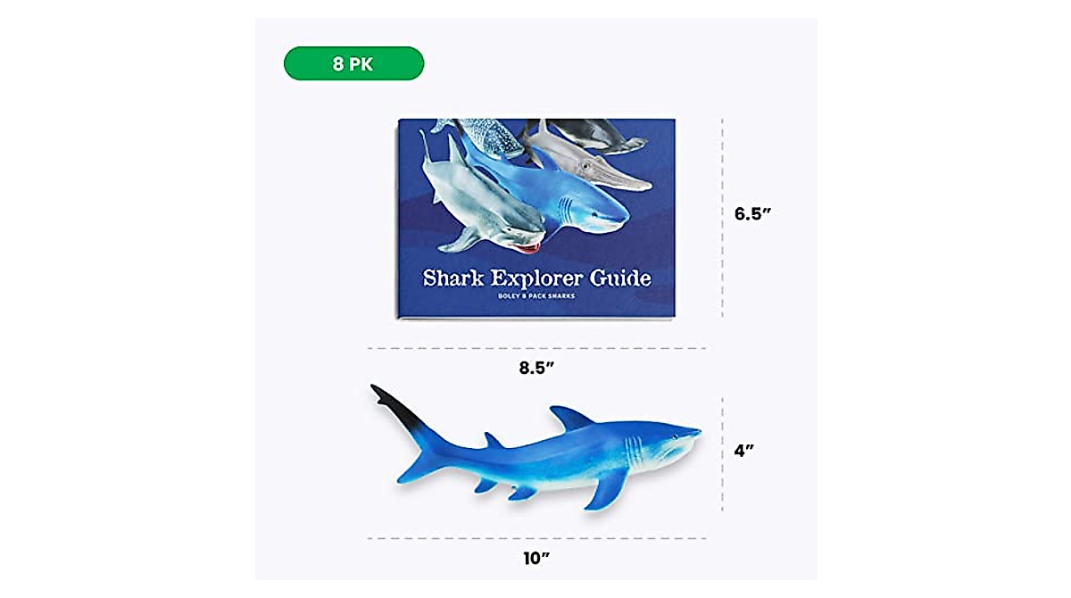 Boley Shark Toys - Fun 8 Pack for Kids