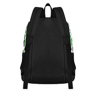 GAIGEO St Patricks Day Shamrock Large Laptop Backpack, Backpack Hiking, College Backpack with Laptop Compartment, Backpack for Work