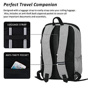 MAXTOP Deep Storage Laptop Backpack with USB Charging Port[Water Resistant] College Computer Bookbag Fits 16 Inch Laptop