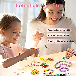 Dowsabel Friendship Bracelet Kit, 24 Colors Bracelet Making Kit Pony Beads for Jewelry Making, Letter Beads Heart Beads for Bracelet Making, Ideal Gifts for Teen Girls Kids Adults