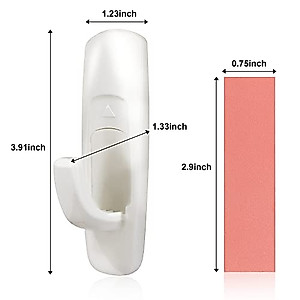 NeatEasy Large Utility Hooks, 10-Hooks, 16-Strips, Organize Damage-Free, 5lbs(Max) Wall Hooks, Waterproof Hooks for Hanging, Adhesive Hooks, Wall Hook