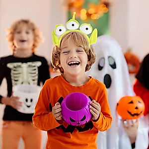 Jing xin Alien Headband Toy Stretchy Plush Eyeball Headband Accessories Alien Monster Headband for Party Cosplay (Green)