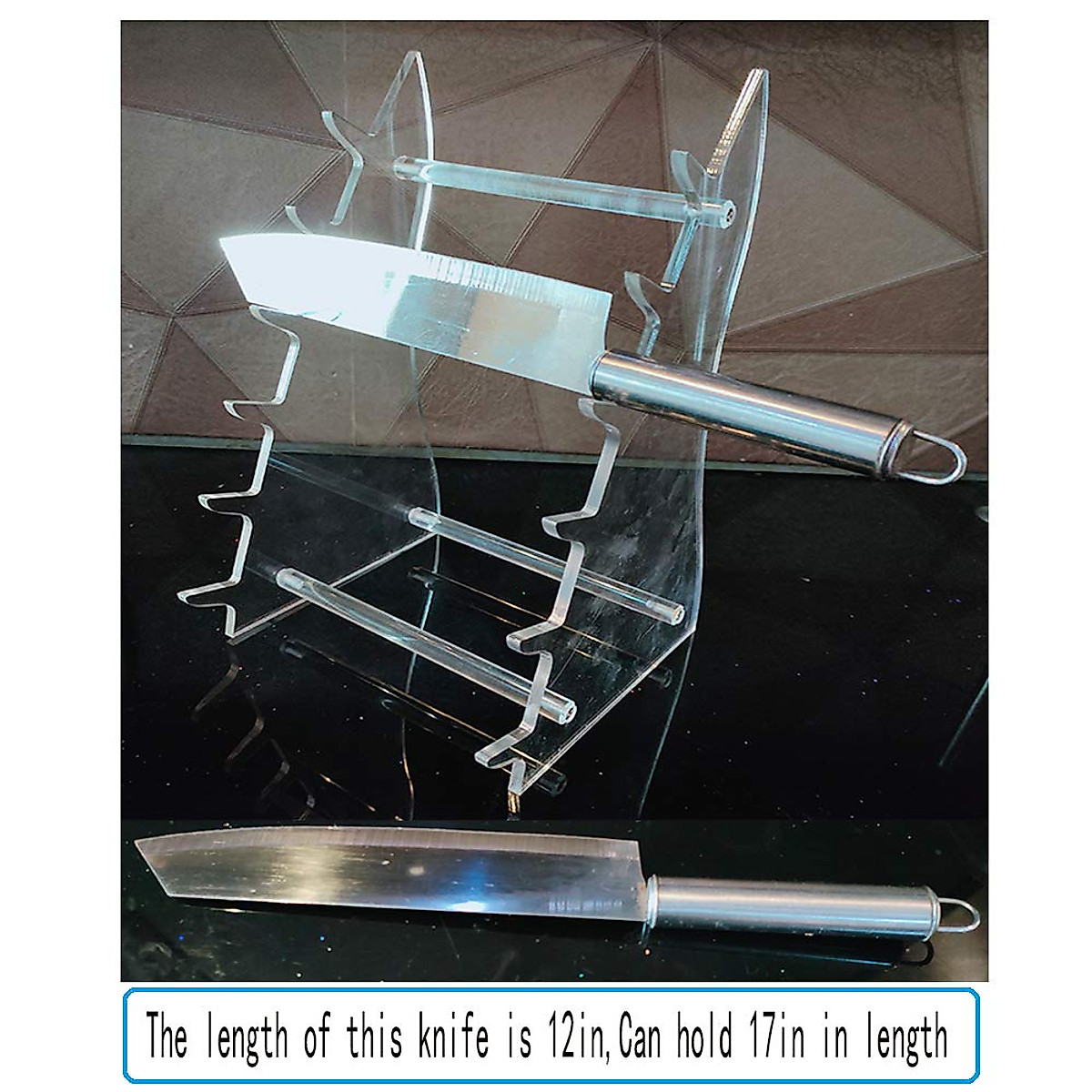 Knife Holder,Knife Display Rack 2 Set,Hold On 6 Pcs,Thicken