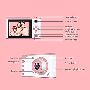 ieGeek Kids Camera,Kids Digital Camera 1080P 2.8 Inch Rechargeable Touch Screen Camera Toddler Toys Video Recorder Gifts for Kids 3-12 with 32G Memory Card
