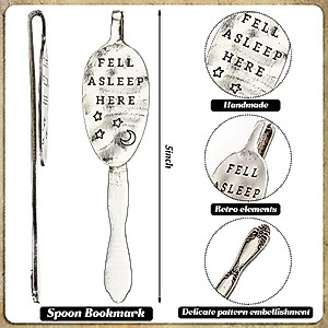 4 Piece Spoon Bookmarks Fell Asleep Here Bookmarks Funny Bookmarks Unique Bookmarks Elastic Bookmarks Teacher Bookmarks Vintage Bookmarks