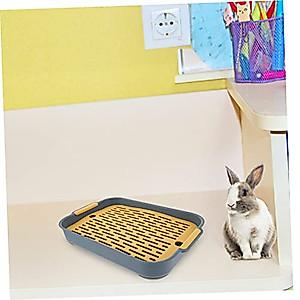 POPETPOP 2pcs Box Rabbit Toilet Outdoor Litter Box Square Serving Tray Litter Box for Large Cat Pet Pan Bedding Box Potty Trainer Corner Litter Box Rabbit Litter Tray Plastic Bunny Potty Pp