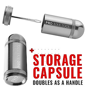 PRO BIKE TOOL Tubeless Bike Tire Repair Kit – for MTB and Road Bicycle Tires – Fix a Puncture or Flat, Fast – Tackle Set Includes Storage Canister, Plugger Tool and Plugs - 5 Bacon and 5 Black Strips