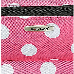 Rockland Fashion Softside Upright Luggage Set, Expandable, Pink Dots, 2-Piece (14/19)