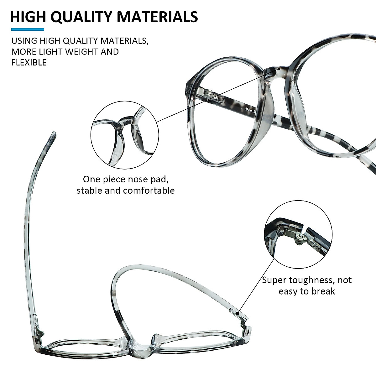 VisionGlobal Blue Light Blocking Glasses for Women/Men, Anti Eyestrain, Computer Reading, TV Glasses, Stylish Oval Frame, Anti Glare(Leopard,No Magnification)