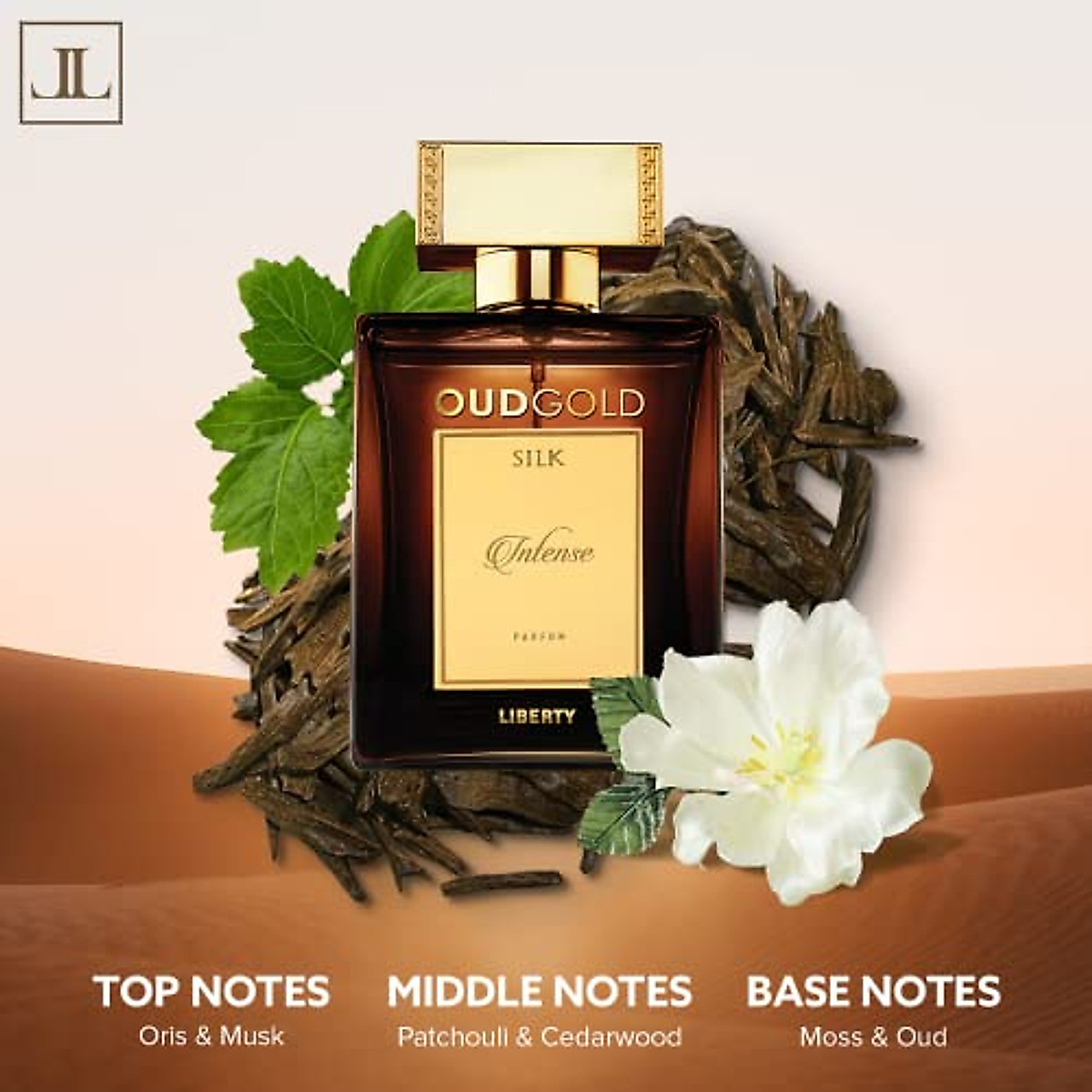 Liberty Luxury OudGold Silk Intense Limited Edition Oud Parfum for Men and Women (100ml/3.4Oz), Perfume, Crafted in France, Woody Notes, Long Lasting - upto 3 days