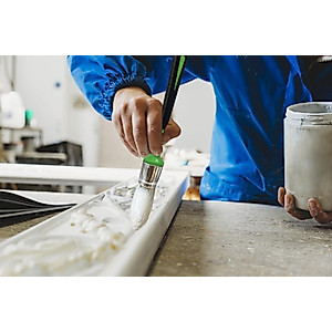 Magimate Small Paint Brush for Touch Ups, Trim Stain Brush for Sash, Baseboards, House Wall Corners and Art Application, One Singe Size 0.6-inch (15mm)