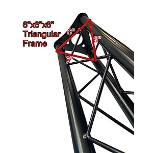DJ Triangle Truss Extension Lighting System by GRIFFIN | Mounts on your Speaker Stands | Trussing Stage Kit for Smoke Machines & Dance Can Lights | C Clamps Mounting Brackets & Platform Hardware Set