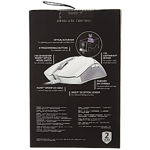Razer Viper Ultralight Ambidextrous Wired Gaming Mouse: 2nd Generation Razer Optical Mouse Switches - Razer 5G Optical Sensor - 71g Lightweight Design - Speedflex Cable - Mercury White