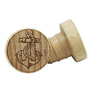 Tangico Anchor Wine Stopper, 1.25-inches Height, Wood Kitchen Décor