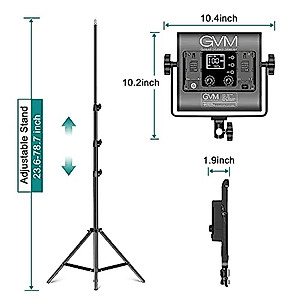 GVM RGB LED Video Light with Bluetooth Control, 60W Photography Studio Lighting Kit with Stands, 2-Packs 880RS Dimmable Led Panel Light for Youtube, Streaming, Gaming, 8 Applicable Scenes, CRI97