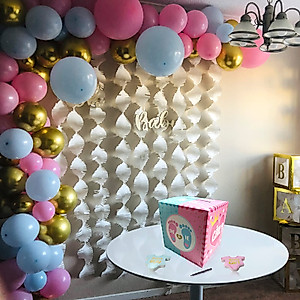 hongpar Baby Gender Reveal Pull Out Game , Voting Box with 60 Ballot Cards, Boy or Girl, Party Supplies,Pink and Blue