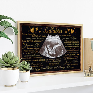 HANIKID Personalized Baby Memorial Canvas Too Beautiful For This Earth Wall Art Poster Gift For Loss Of Stillborn Infant Miscarriage Child In Loving Memory Remembrance Sympathy Idea For Grieving Mom