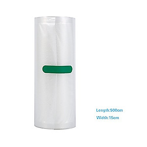 FTVOGUE Food Sealer Bags Kitchen Vacuum Rolls PE Membranes Keep Fresh Bags Wrapper Film 3 Sizes[15*500cm],Food Storage Packaging