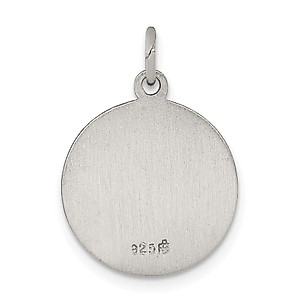 Sterling Silver Antiqued Saint Matthew Medal QQC5741