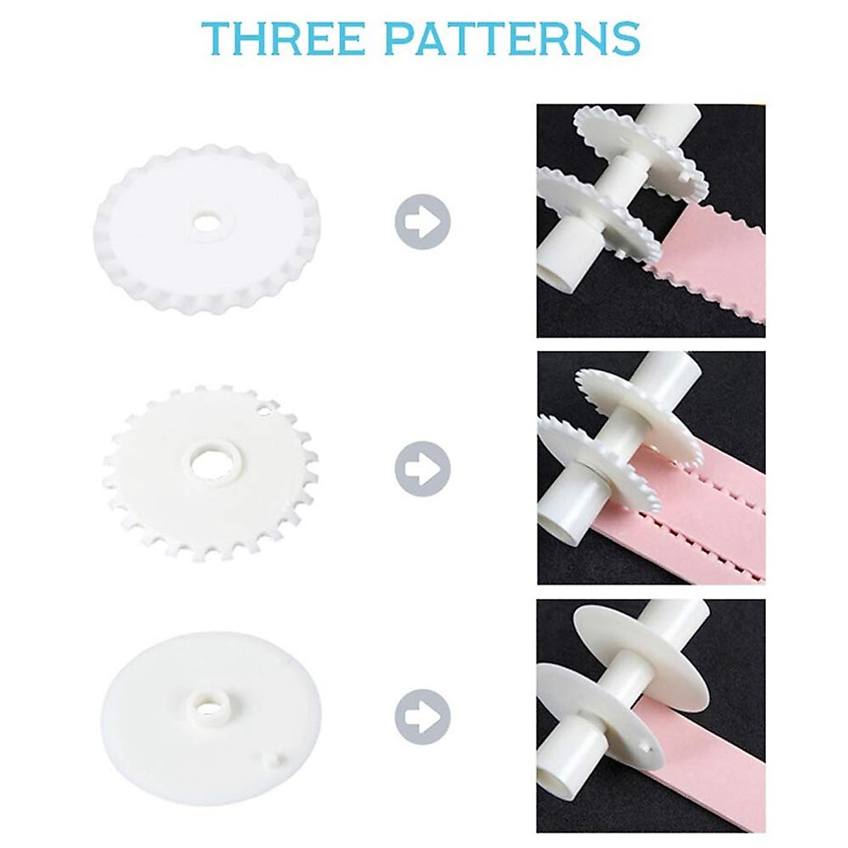 WUSIO DIY Wheel Roller Pary Mold Dough Roller Ribbon Lace Cutters Fondant Derating Mold Border Cutting Cake Tool