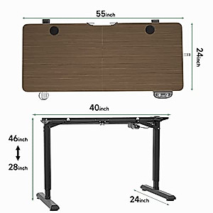Dripex Adjustable Electric Standing Desk 1, 43 inch, White