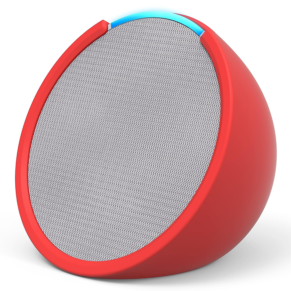 Echo Pop Bundle: Includes Echo Pop | Glacier White & Made For Amazon Sleeve | Red