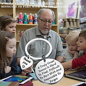 PLITI Teacher Gift Teacher Appreciation Gift A Truly Great Sensei Is Hard To Find Difficult To Part With And Impossible To Forget Keychain (Great Sensei ky)