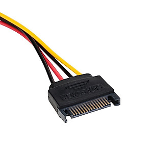 SATA to 4 Pin Power Cable Adapter 3 Pack SATA 15 Pin Male to Molex LP4 Female Power Cable -7-inch
