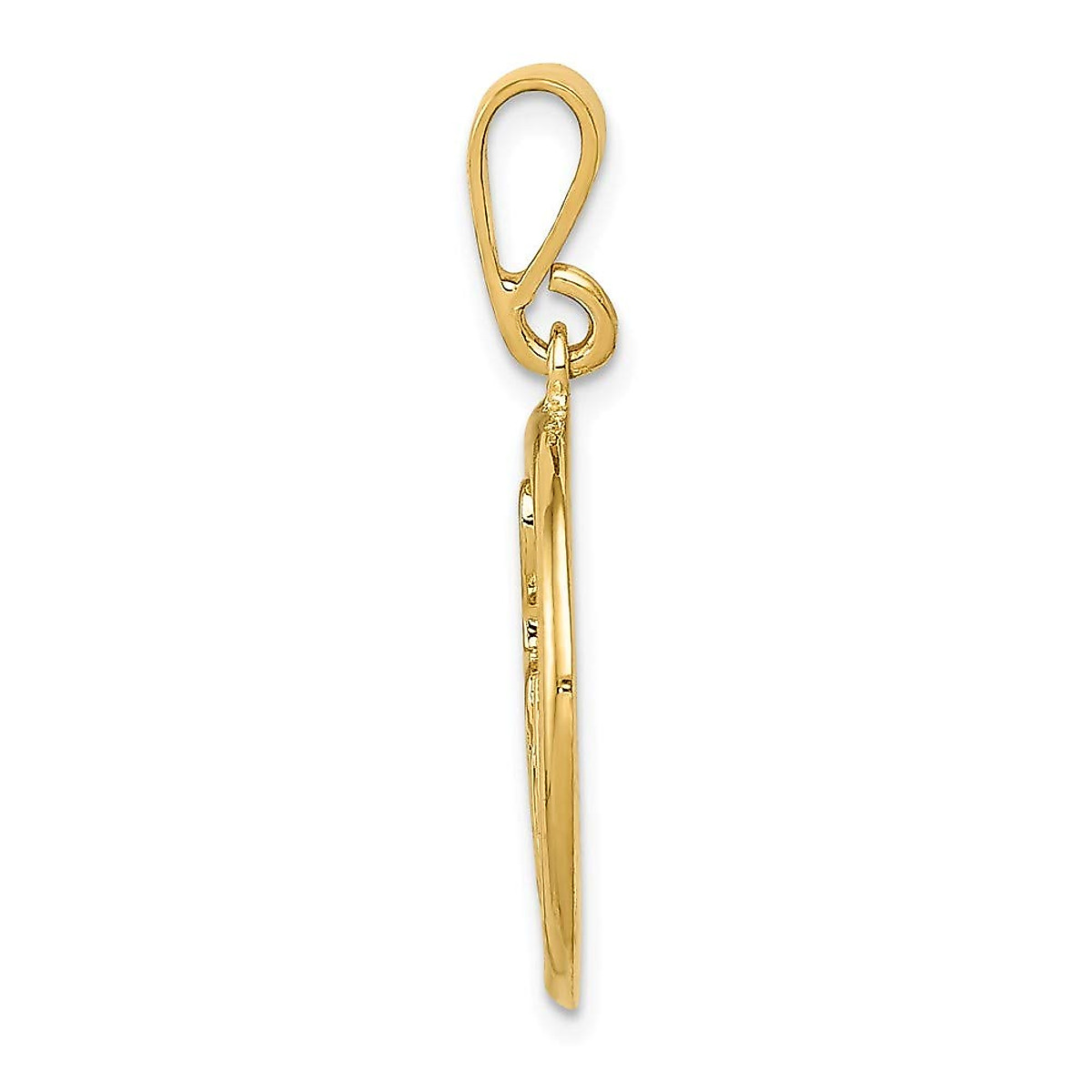 Solid 14k Yellow Gold Musical Notes Pendant Charm - 28mm x 19mm