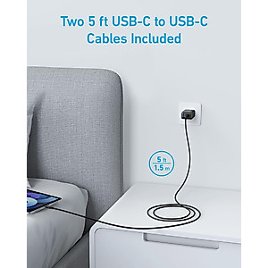 Anker iPhone 16 Charger, USB C Charger, 2-Pack 20W Dual Port USB C Charger Block for iPhone 16 / 15 / 14 and More (2-Pack 5 ft USB C Cable Included)
