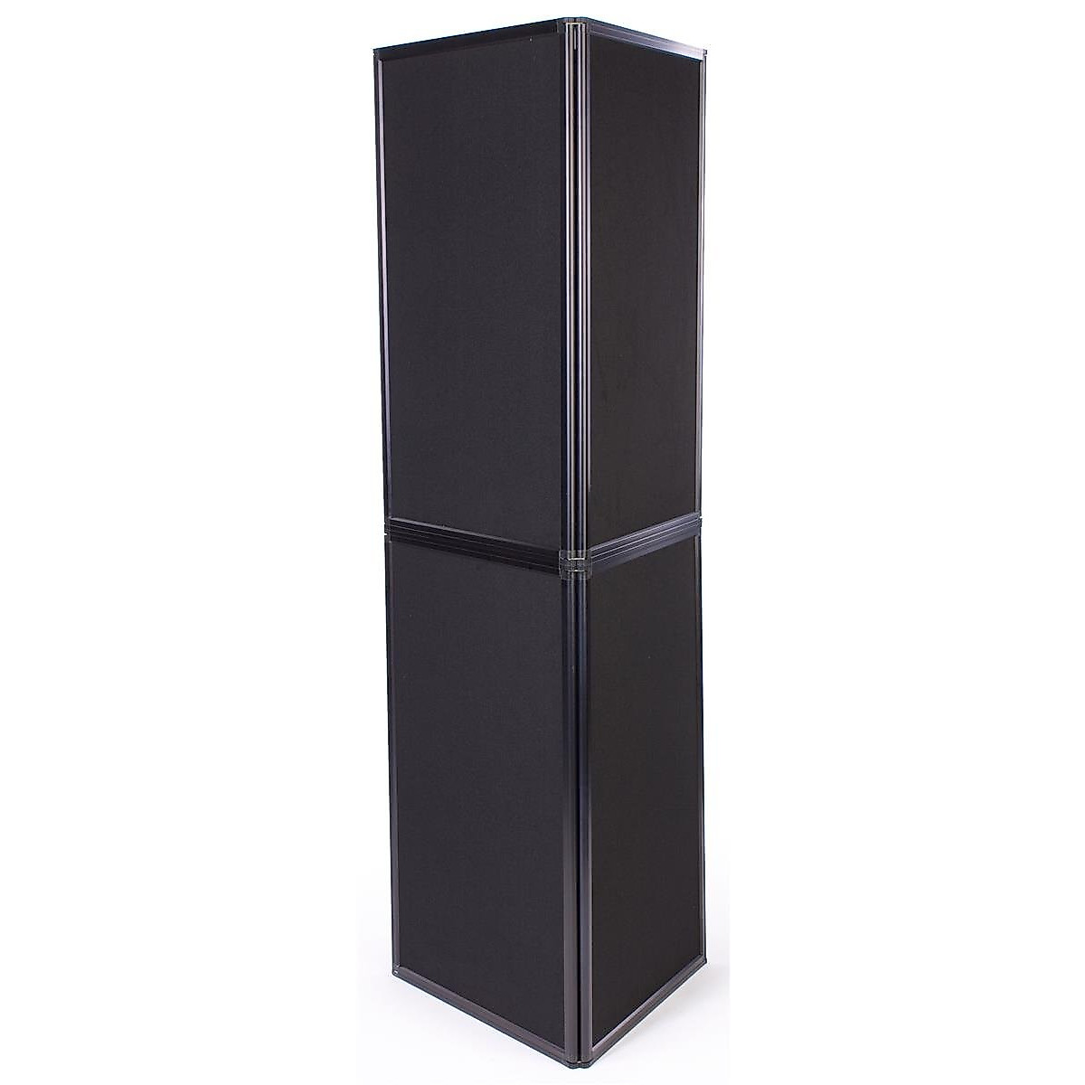 Displays2go Portable Display Panel System, includes 6 Show Panels, Folding Design, Hook & Loop-Receptive Fabric – Black (T6PNLBK)