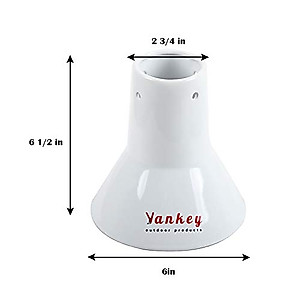 VANKEY Ceramic Chicken Roaster Non-Stick Beer Can Chicken Holder Turkey Stand Vertical Poultry Roast Chicken Accessories Fit for Kamado Joe and Big Green Egg,Primo,Vision,Roast Chicken Utensils（Large）