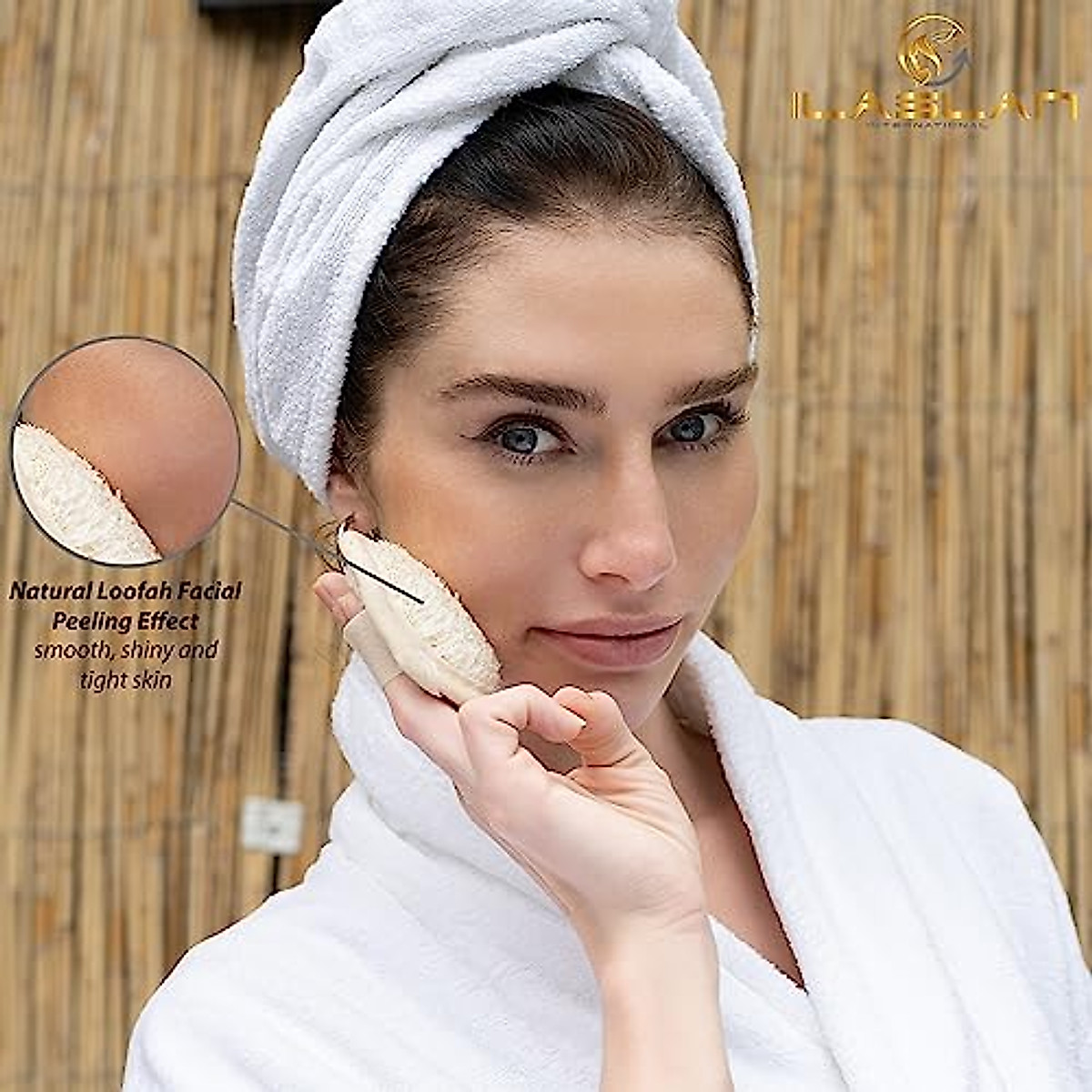 Loofah Exfoliating Body Scrubber, Face Exfoliator Pad, Loufa Glove, Dual Side, Luffa for Women and Men, Loofa, Bath Sponge, Shower Mitt, Feel The Naturalness (Pack of 1)