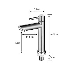 Waterfall Bath Taps Outdoor Sink Single Cold Basin Faucet Stainless Steel Kitchen Faucet Bathroom Metal Faucet (Style 2) Outdoor Spigot Outdoor Spigot Rv Sink
