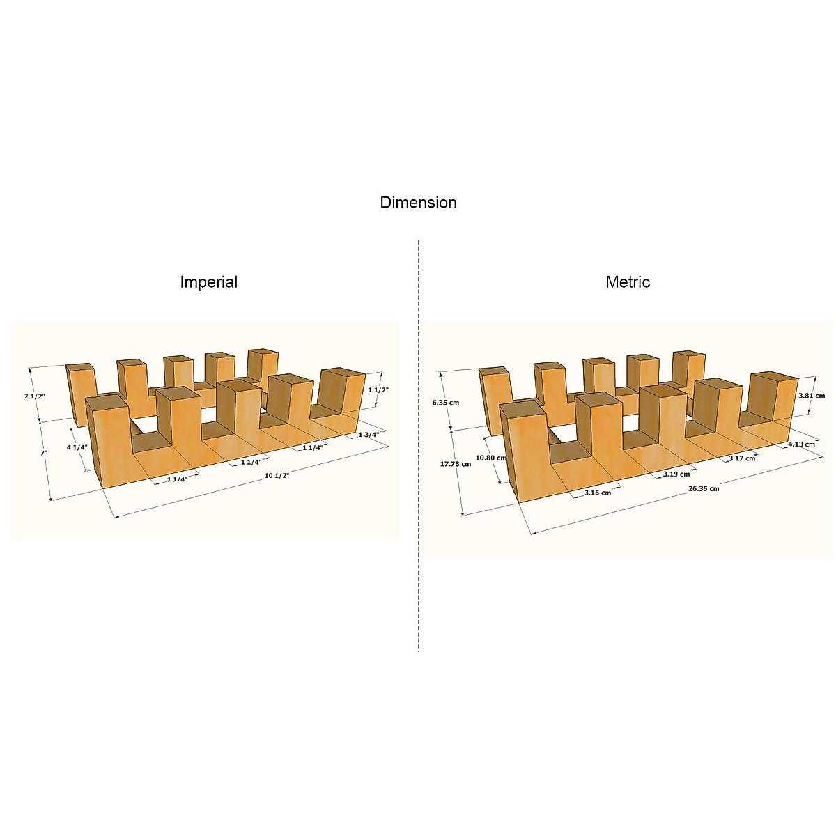 Stock N Wares Bamboo Cutting Board Holder, Pot Lid Holder, Cook Book Stand, Tablet Holder for Kitchen, Stylish Low Profile, 10.38" Lx7 Wx2.5 H(26.35cmx17.78cmx6.35cm)