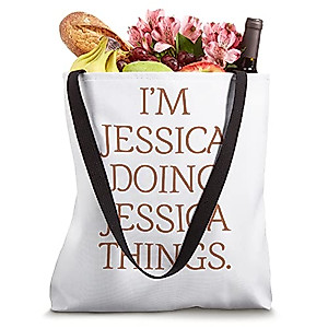 I'm Jessica Doing Jessica Things Funny Birthday Grunge Tote Bag
