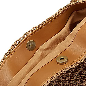 Straw Bags for Women Summer Beach Woven Tote Hobo Handbag Casual Straw Shoulder Bags for Travel Vocation