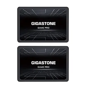 Gigastone SATA SSD 512GB (2-Pack) 2.5 inch SSD 530MB/s Upgrade Laptop PC Memory and Storage PS4 HDD Replacement 2.5" Internal Solid State Hard Drives SATA III SLC Cache 3D NAND Game Pro Performance