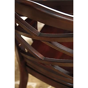 Signature Design by Ashley Porter Traditional Hand Finished Rustic Dining Arm Chair, Set of 2, Brown