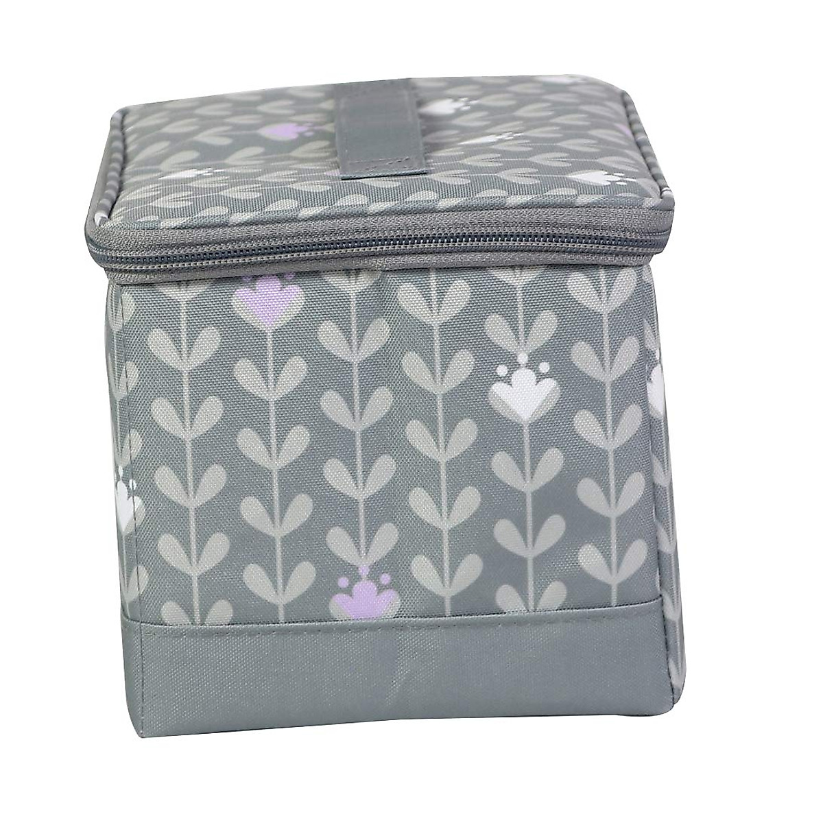 Everything Mary Sewing Case Grey Leaf Print EVM12861-1