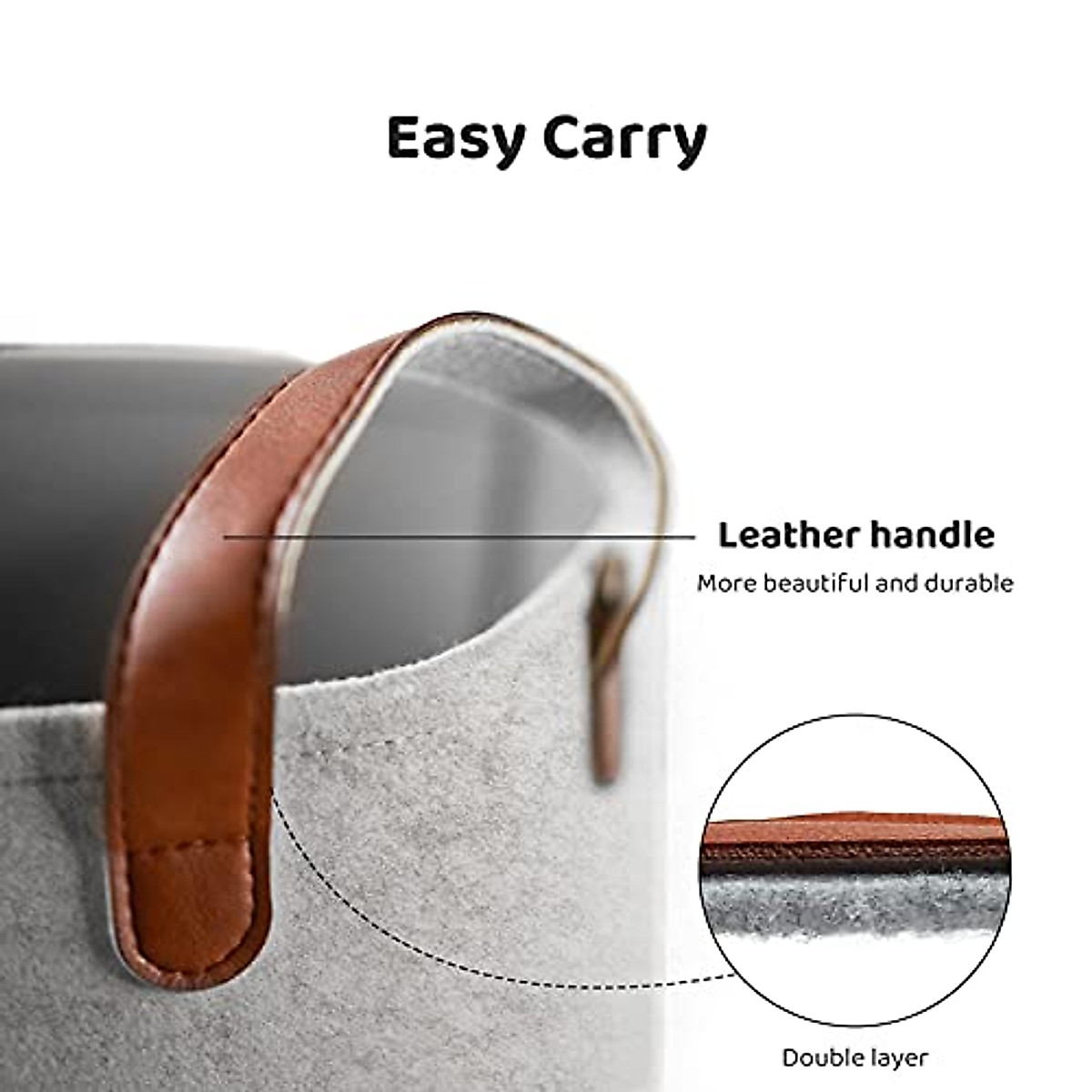 Large Laundry Hamper for Dirty Clothes, Cloths & Towels | Tall, Big Basket for Extra Loads | XL Size, Sturdy, Collapsible, Portable & Waterproof | Cute, Modern | Kids, Nursery, Girls, Baby