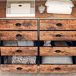Large Dresser TV Stand Storage Organizer Closet for Clothes,Bedroom,Dresser with Shelf and Drawers Nightstand Set Entryway,Kitchen,Office Furniture