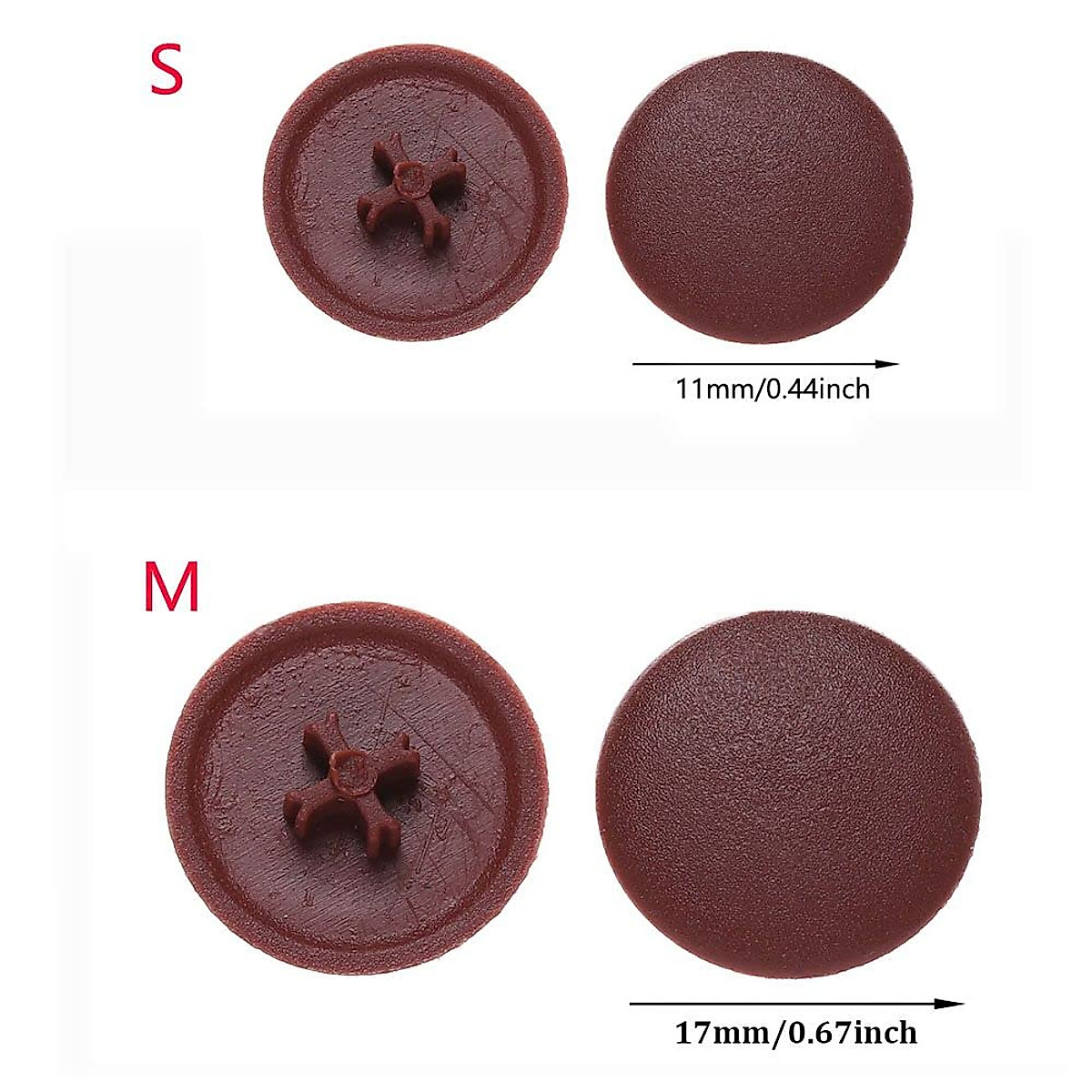 100 Pcs Screw Cap Covers Assortment Kit, Plastic Self-Tapping Caps Hole Covers for Phillips Screws Head, Cabinet, Decoration Tapping(11MM,White)